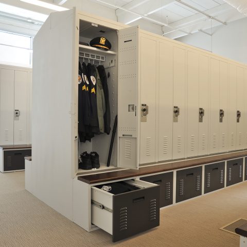 Personal Storage Lockers: Custom Locker Shelf | Patterson Pope