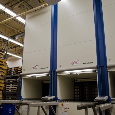 Vertical Lift for Warehouse Organization Lean Lift | Patterson Pope
