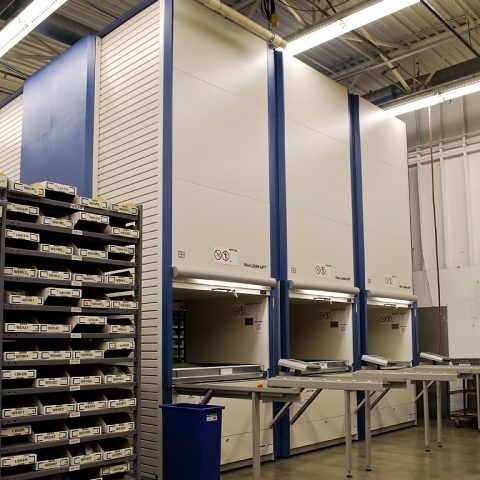 Vertical Lift for Warehouse Organization Lean Lift | Patterson Pope