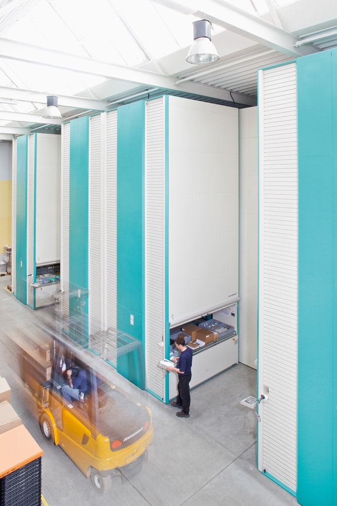 Vertical Lift for Warehouse Organization Lean Lift | Patterson Pope