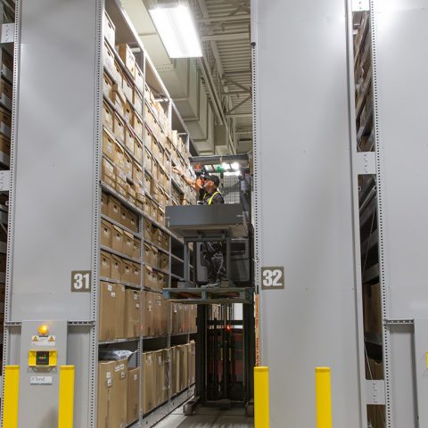 Compact Storage: Mobile High Bay Storage System | Patterson Pope