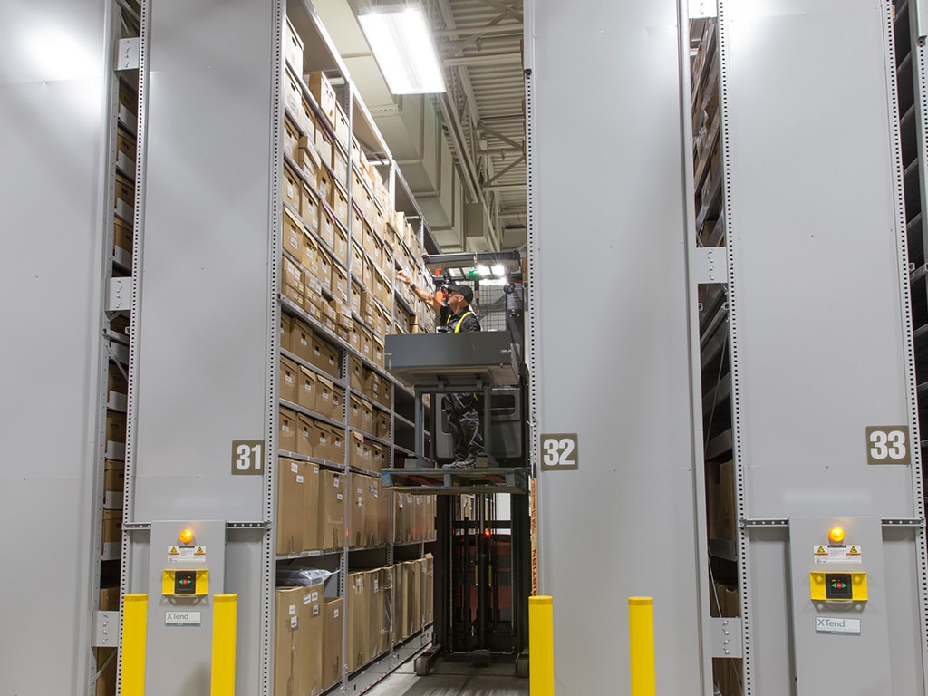 Compact Storage: Mobile High Bay Storage System | Patterson Pope