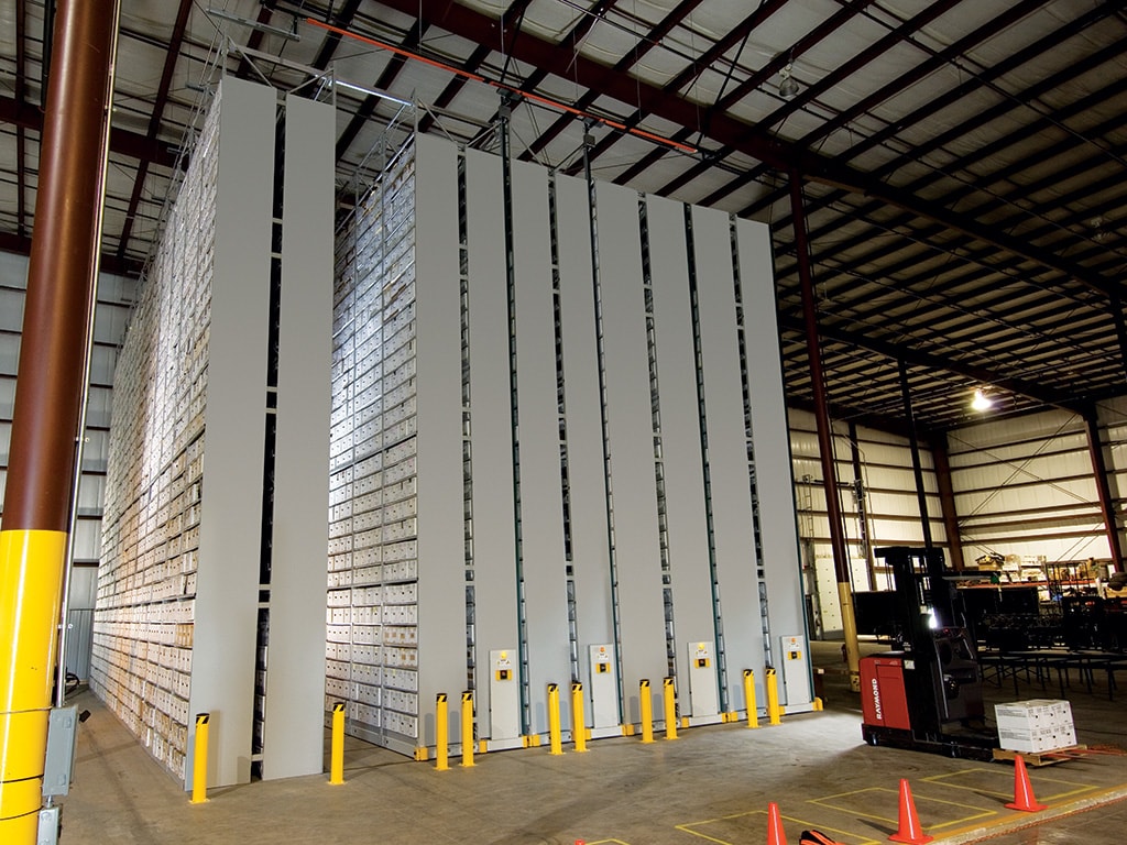 Compact Storage: Mobile High Bay Storage System | Patterson Pope