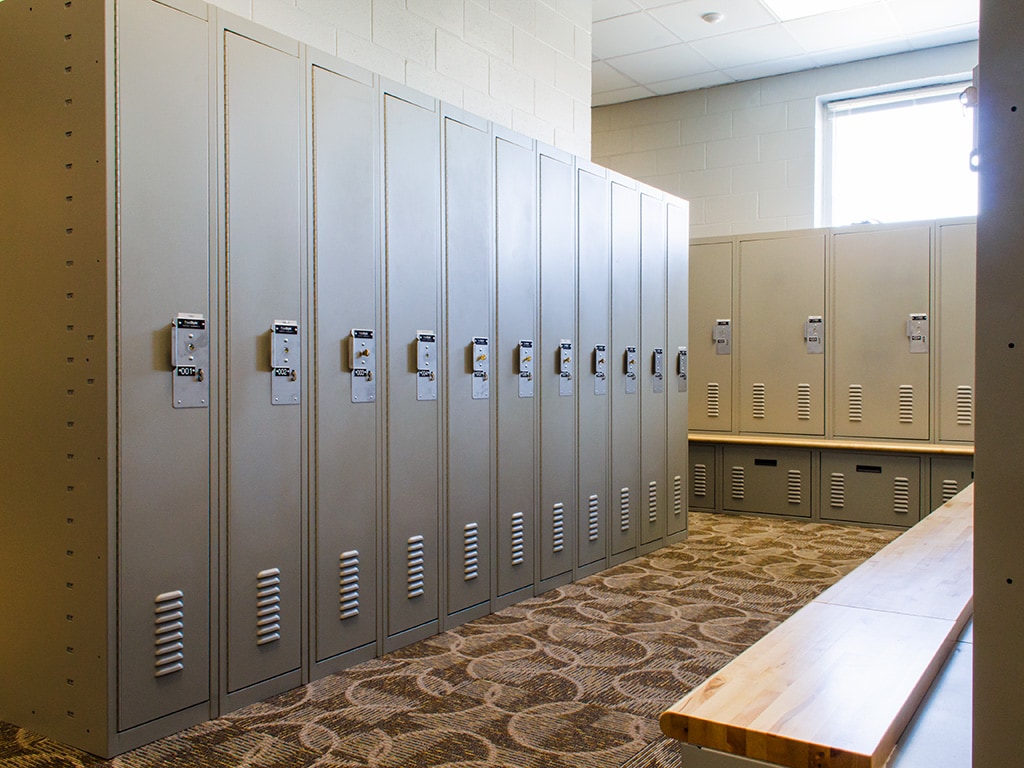 Personal Storage Lockers: Custom Locker Shelf | Patterson Pope