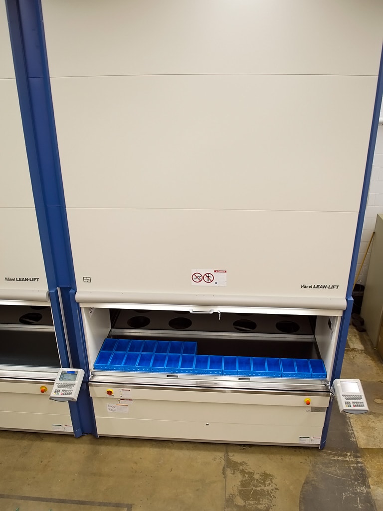 Vertical Lift for Warehouse Organization Lean Lift | Patterson Pope